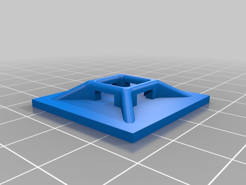 Free 3D file Mount Base for Cable Ties / Kabelbinder Halterung・3D ...
