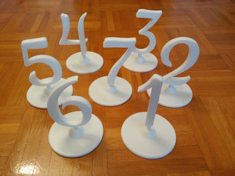 Free 3D file Table numbers・3D printing template to download・Cults
