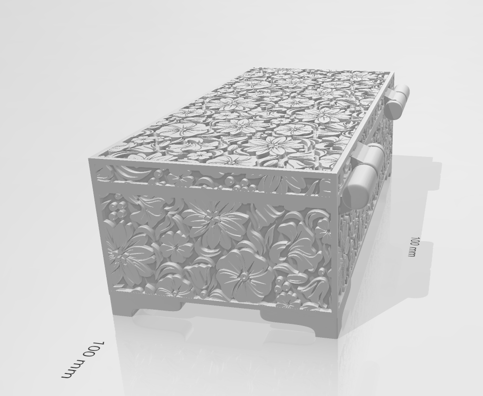 Free 3D file Floral pattern jewelry box・3D printing idea to download・Cults