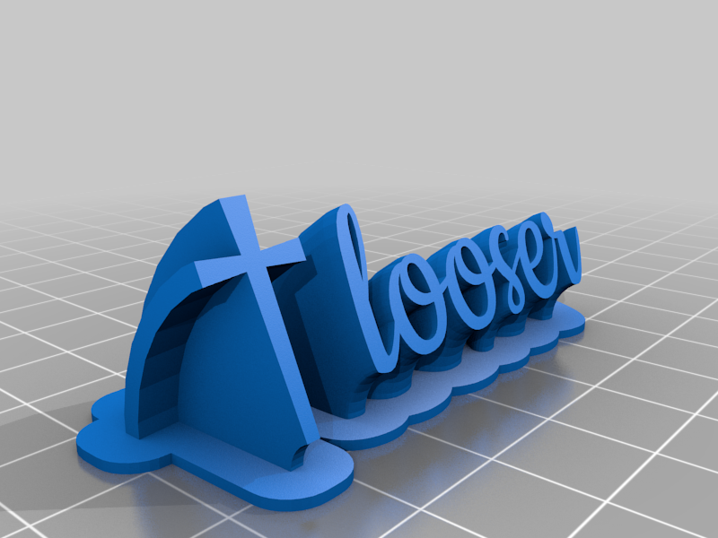 Free 3D file looser-line name plate・3D printing template to download・Cults