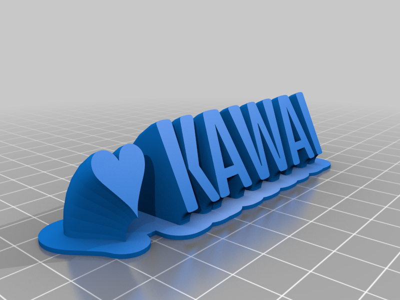Free 3D file KAWAI name plate・3D print model to download・Cults