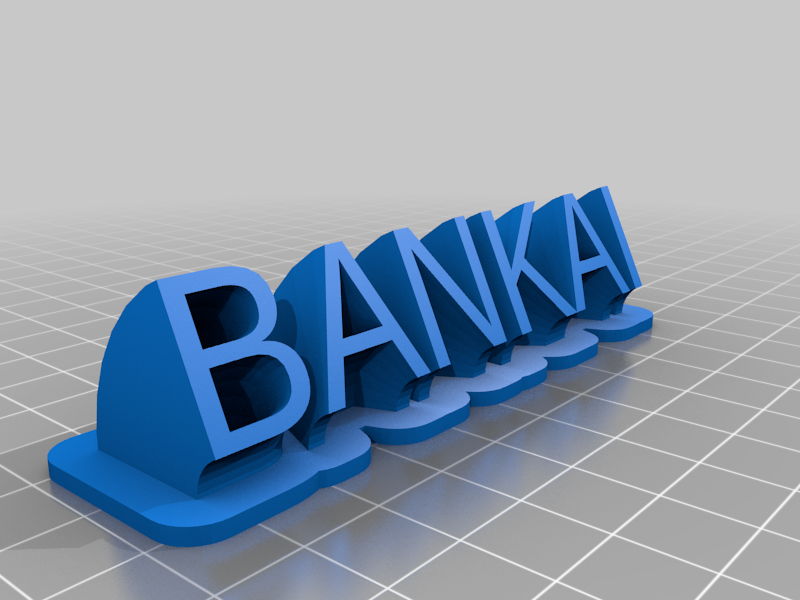 Free 3D file bankai Sweeping 2-line name plate・Template to download and ...