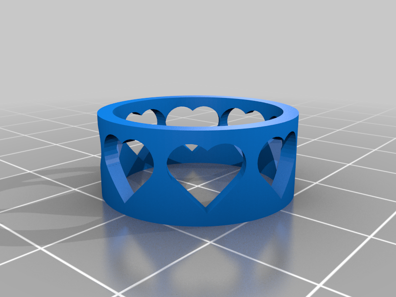 Free 3D file Heart Ring・Object to download and to 3D print・Cults