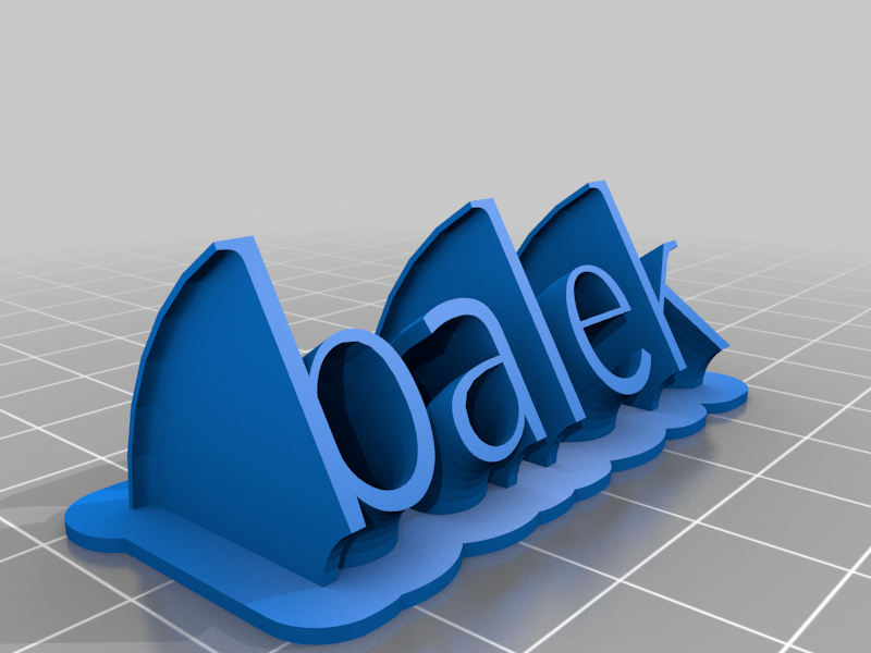 Free 3D file balek Sweeping 2-line name plate・3D printer model to ...