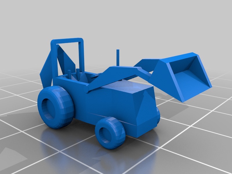 Free 3D file N scale backhoe・3D printable design to download・Cults
