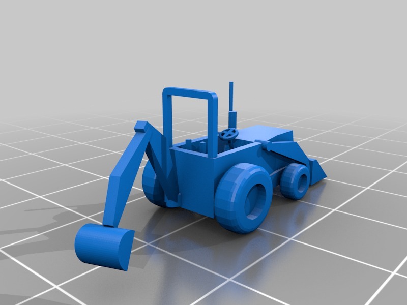 Free 3D file N scale backhoe・3D printable design to download・Cults