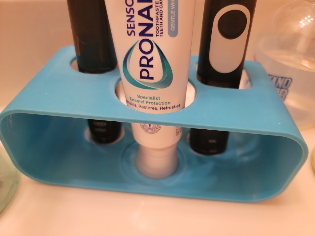 Free 3D file Dual electric toothbrush and toothpaste holder・3D printer ...