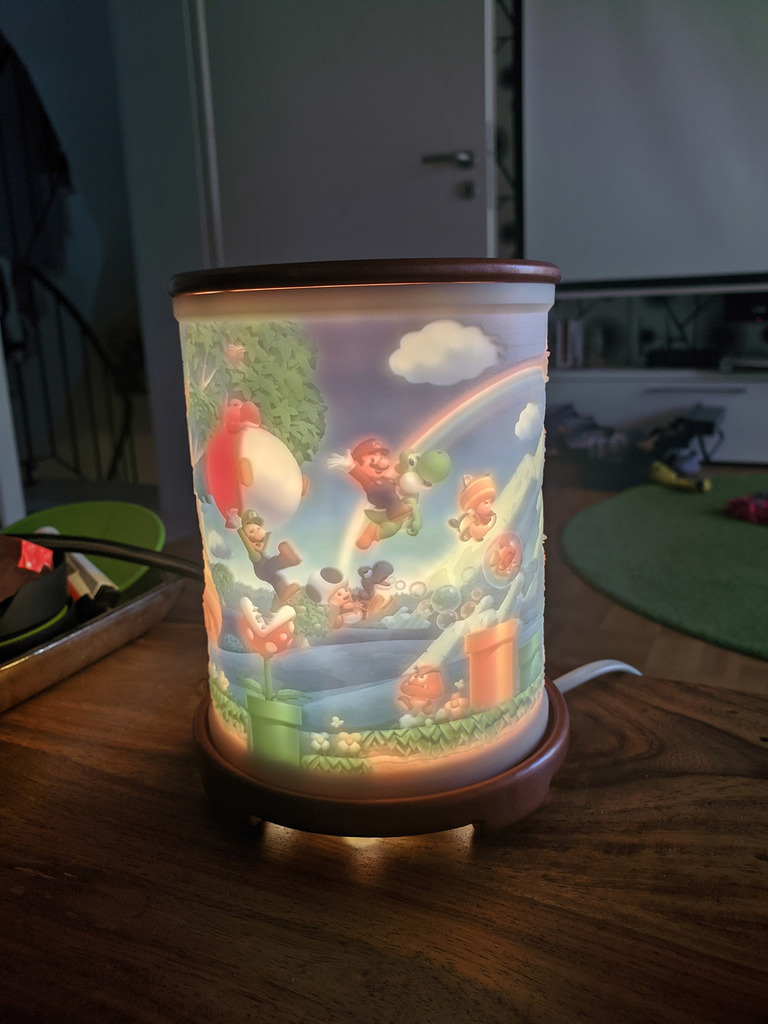 Free STL file Lithophane cylinder lamp / night light - Lithophane ...