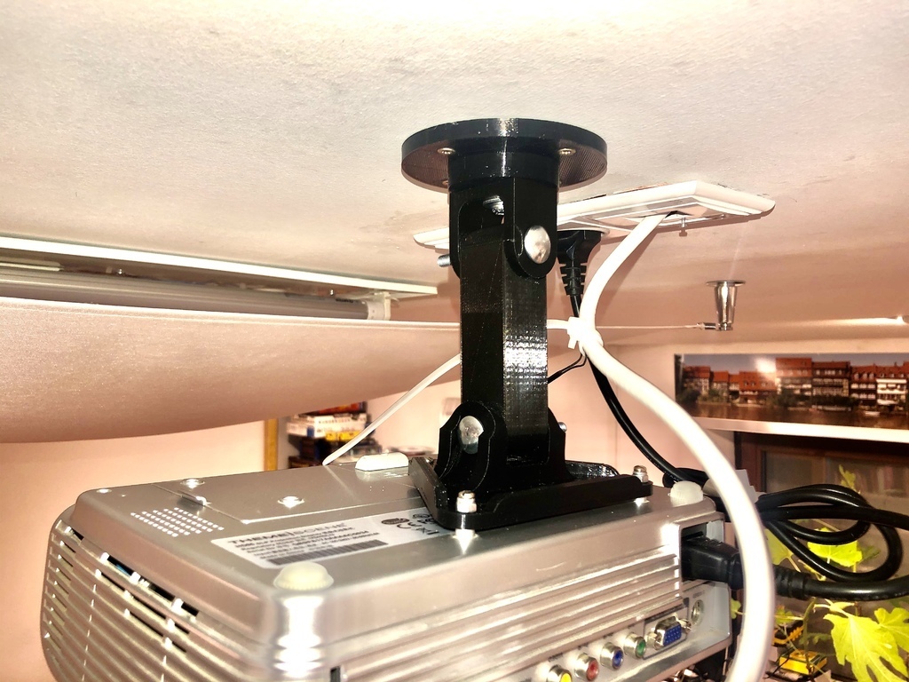 Free 3D file Ceiling mount for projector / beamer・3D print model to ...