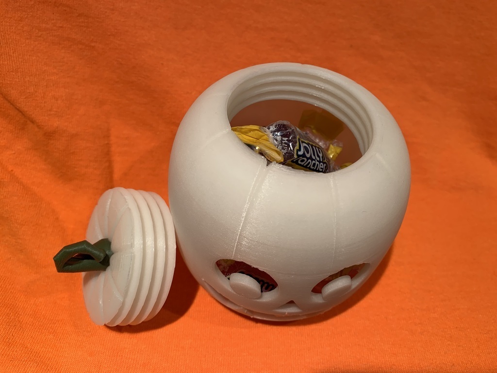 Free 3D file Pumpkin Candy Jar Treat・3D printer design to download・Cults