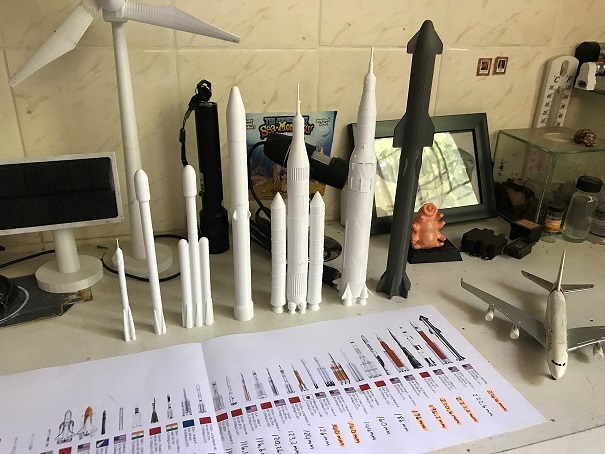 Free 3D file SpaceX Falcon 9 & Heavy 1:500 scale・3D print object to ...