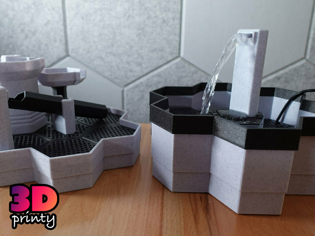 Free 3D file Modular Desktop Fountain - Tall Base and Spacers・3D ...