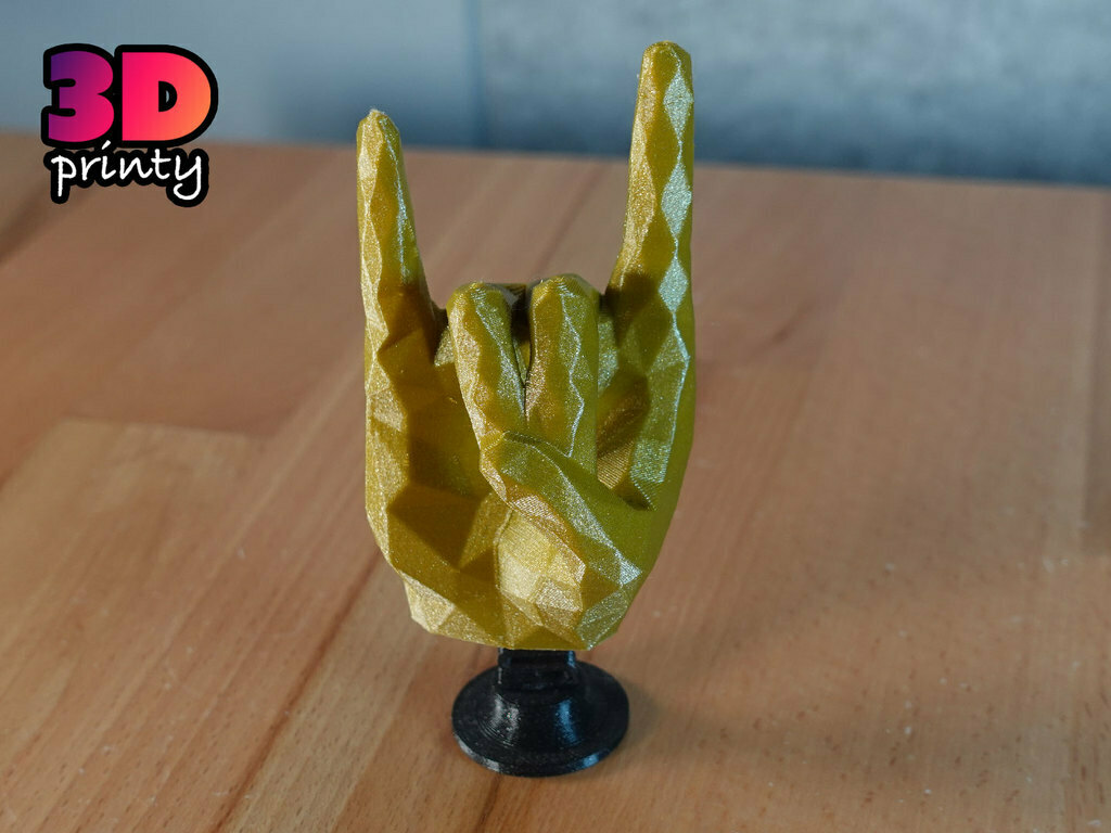 Free 3D file Bobblehand - Rock On!・Model to download and 3D print・Cults