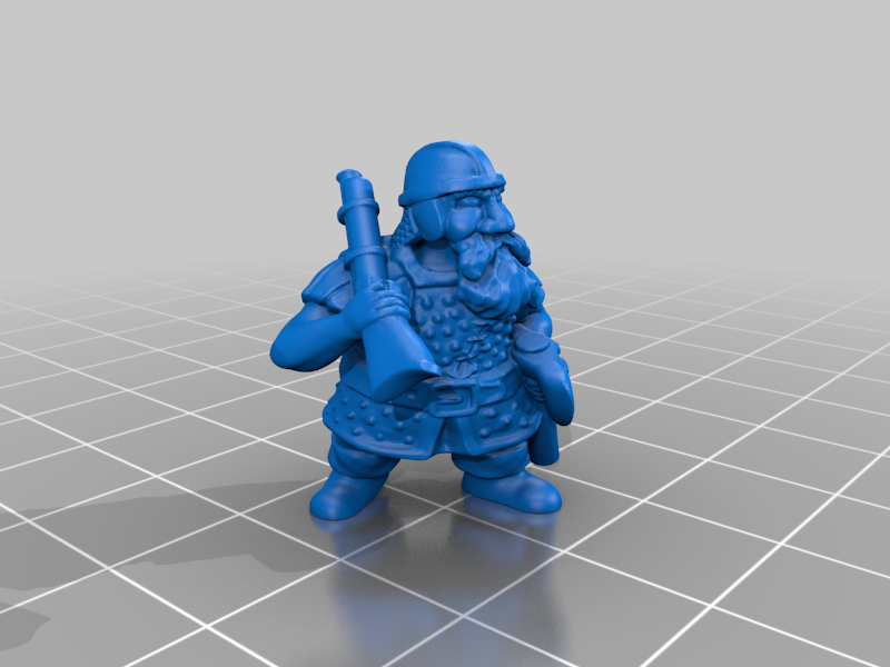 Free 3D file Dwarf Ranger with Rifle ⚔・3D printable model to download・Cults