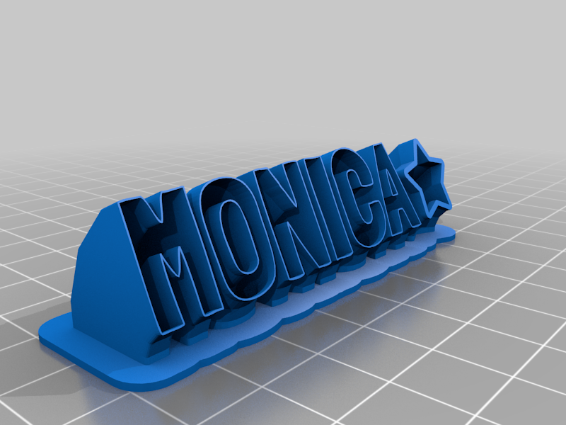 Free 3D file Monica (text)・3D printable model to download・Cults