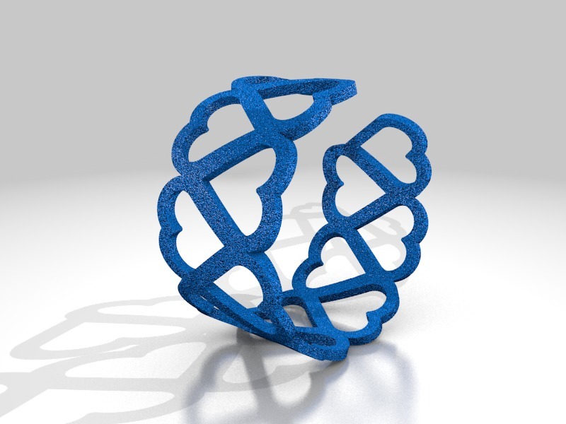 Fichier 3D gratuit Bracelet coeur - Bracelet coeur・Plan pour imprimante ...
