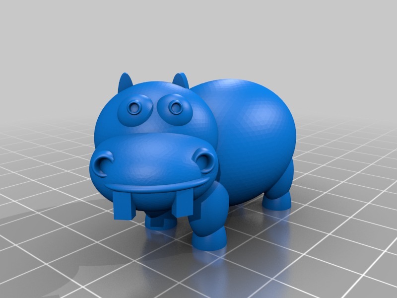 Free 3D file Cute Hippo・3D printable model to download・Cults