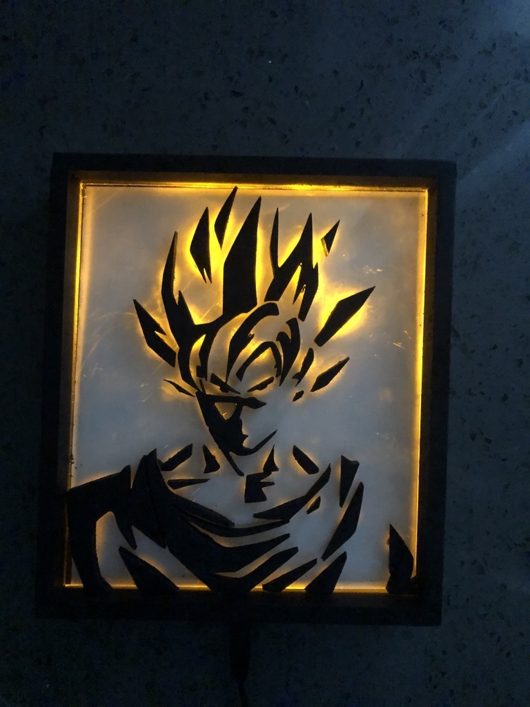 Free 3D file Gohan Shadow Box w/ LEDs 📦・Template to download and 3D ...