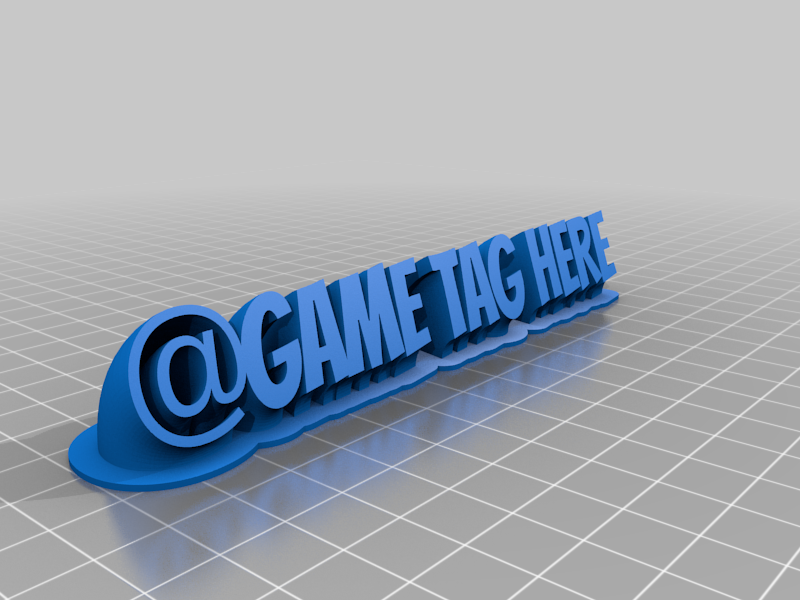 Free 3D file GAMING TAG NAME・3D printer design to download・Cults