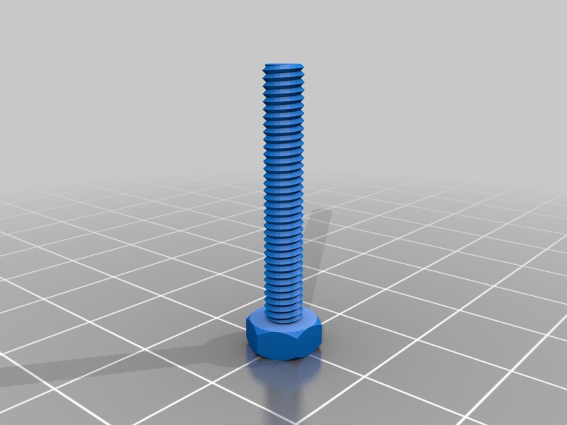 Free 3D file M4 Hex Head Bolt 25mm・3D print design to download・Cults