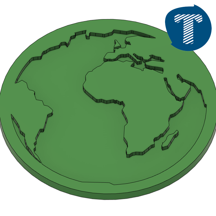 Free 3D file Earth Coaster・3D printing model to download・Cults