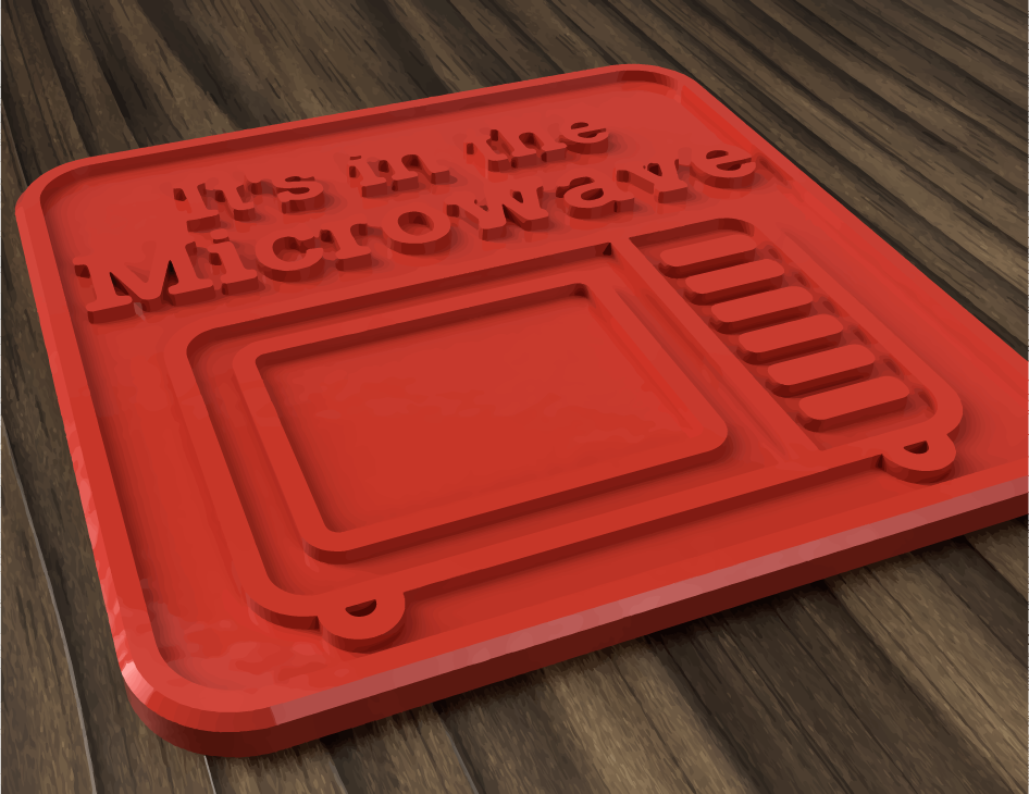 Free 3D file It's in the Microwave Coaster・3D printing idea to download ...
