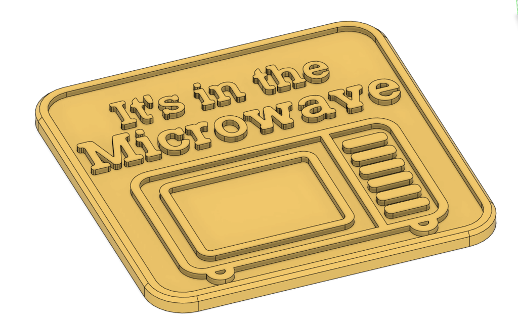 Free 3D file It's in the Microwave Coaster・3D printing idea to download ...