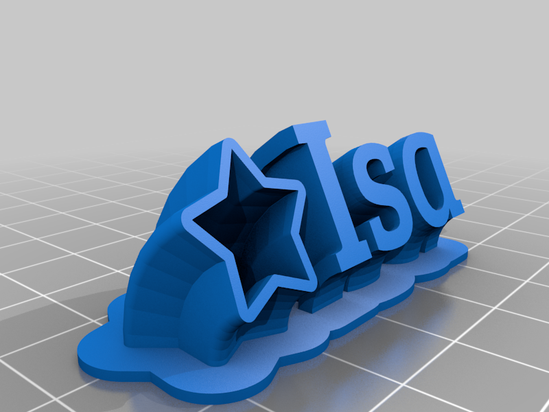 Free 3D file nome isa・3D print model to download・Cults