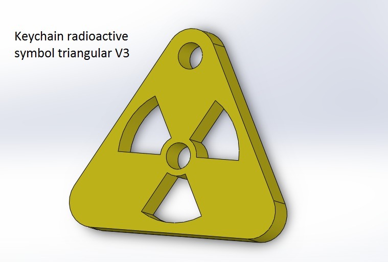Free 3D file Keychain radioactive symbol (5 version) 🗝️・3D printing ...