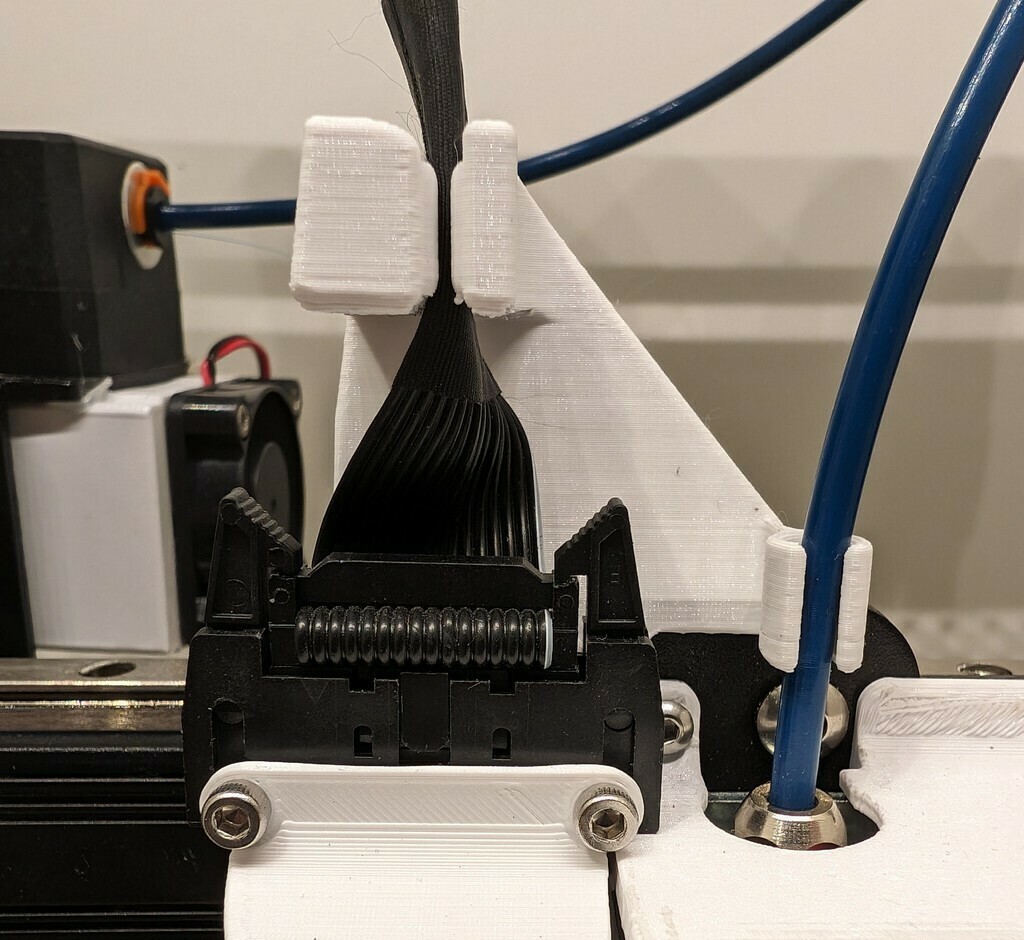 Free 3D file CR-6 SE cable & PTFE support with rail mod・3D printable ...