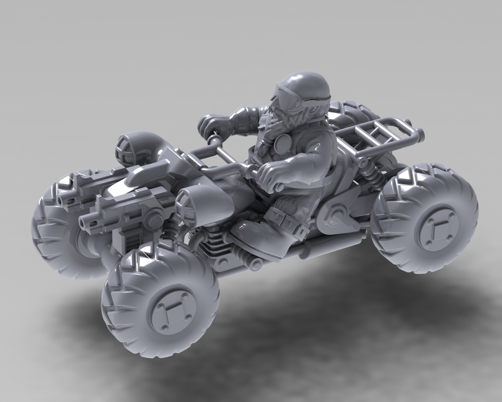 Free STL file Tofty's Space Dwarf Cruiser Bike/Trike/Quad 28mm 🛰・3D ...