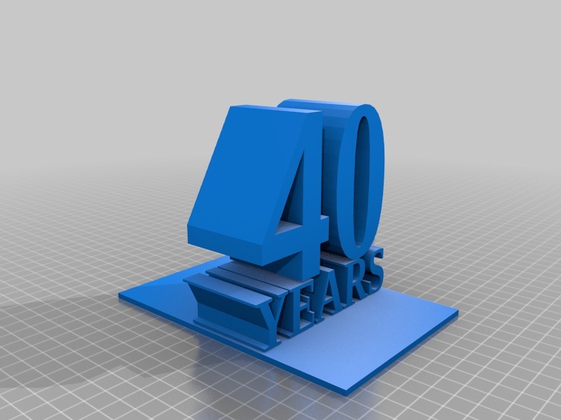 Free 3D file 40 years FOBL bookend・3D printing model to download・Cults