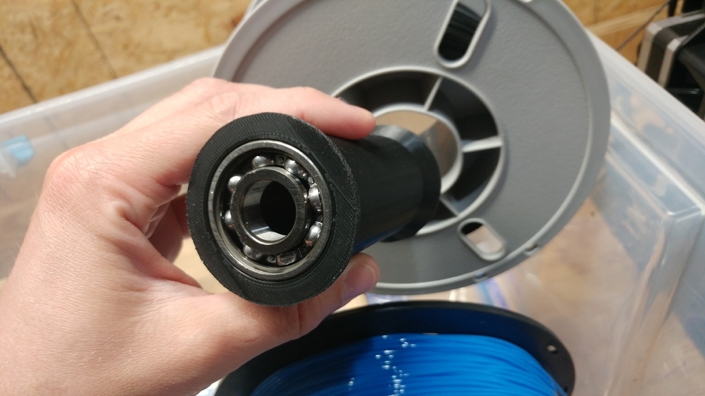 Free 3D file 1 kg Filament Spool 6203 Bearing Spindle Mount・3D printing ...