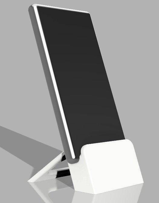 Free 3D file Mobile stand with space for charger cable・3D print model ...