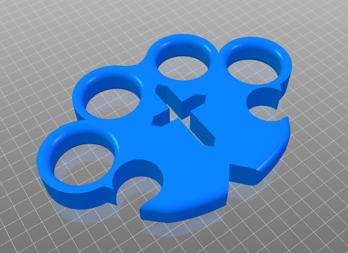 STL file Brass Knuckles, Knuckle Duster・3D print object to download・Cults