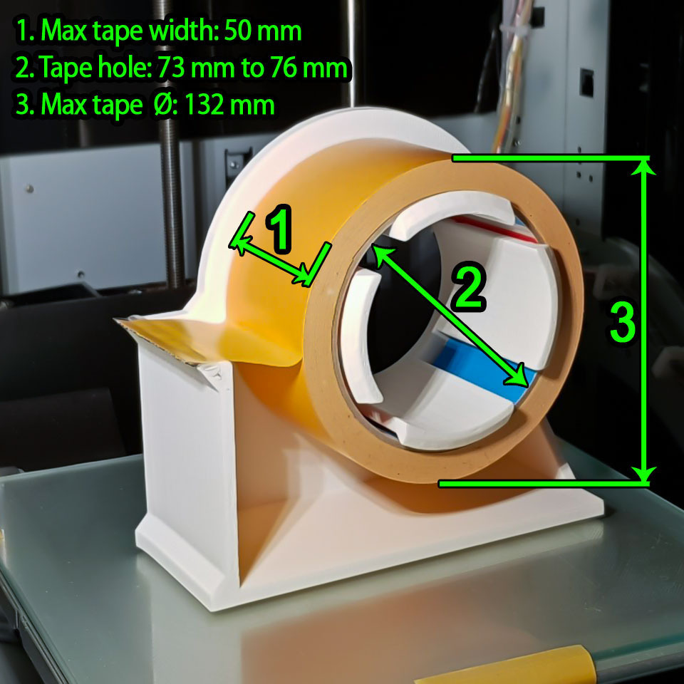 Fichier 3D gratuit distributeur de ruban adhésif (ruban de 50 mm)・Plan ...