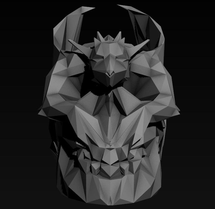 Archivo 3D gratis La calavera del dragón - Origami Low Poly・Diseño de ...