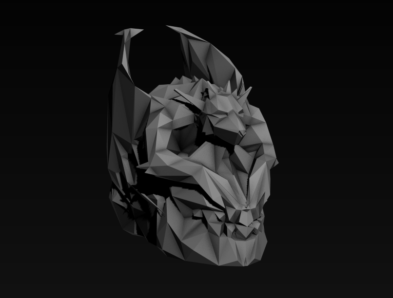 Archivo 3D gratis La calavera del dragón - Origami Low Poly・Diseño de ...