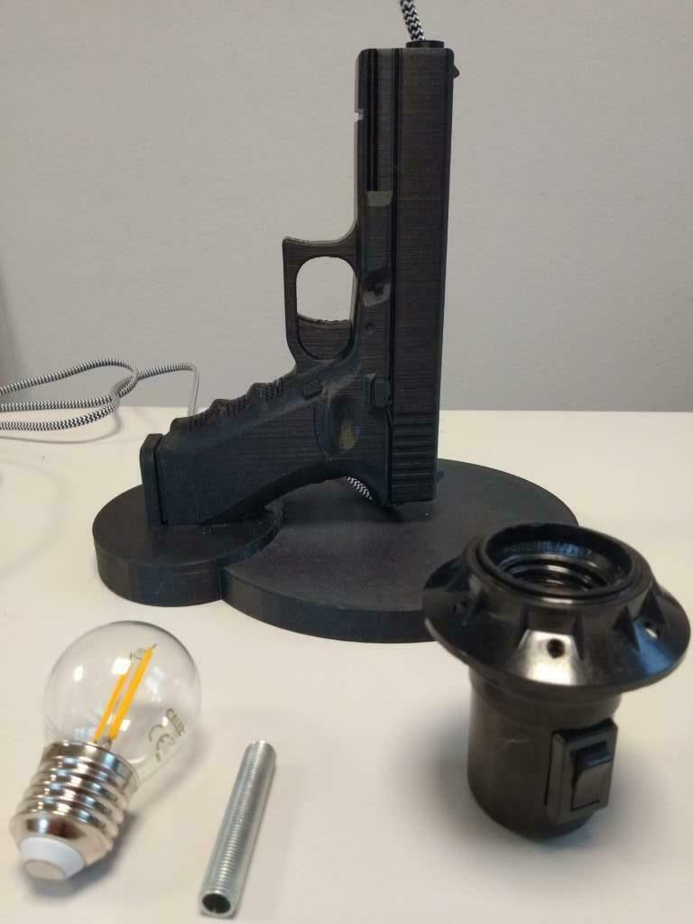 Free 3D file Glock Man cave table lamp・3D printing idea to download・Cults