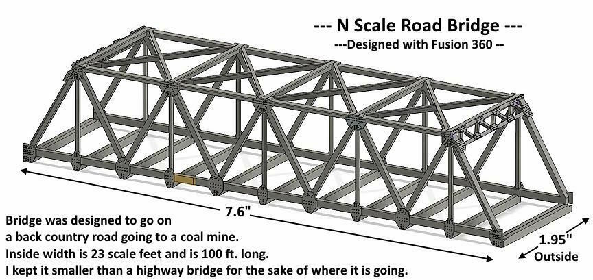 Free 3D file N Scale 100 Ft. Warren Truss Roadway Bridge.... 💯・Model to ...