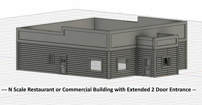 Free 3D file N Scale Restaurant or Other Commercial Building ...