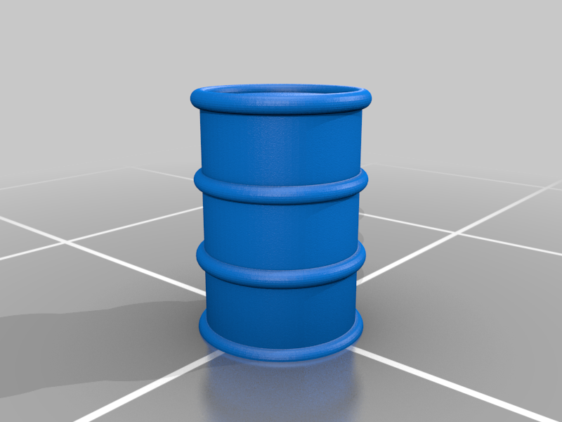 Free 3D file Single Unattached 55 Gallon Barrel -- N Scale・Template to ...