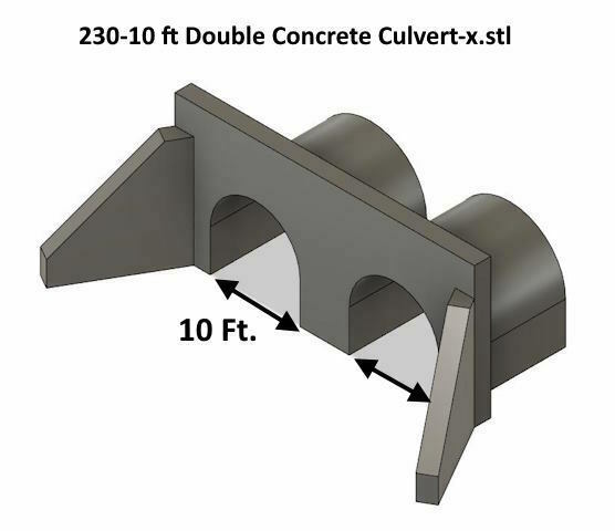 Fichier 3D gratuit Ponceaux en béton de 10 pieds à l'échelle N..... 👽 ...
