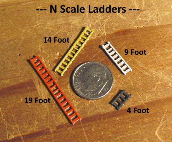 Free 3D file N Scale - Ladders in lengths from 4 feet to 18 feet tall ...