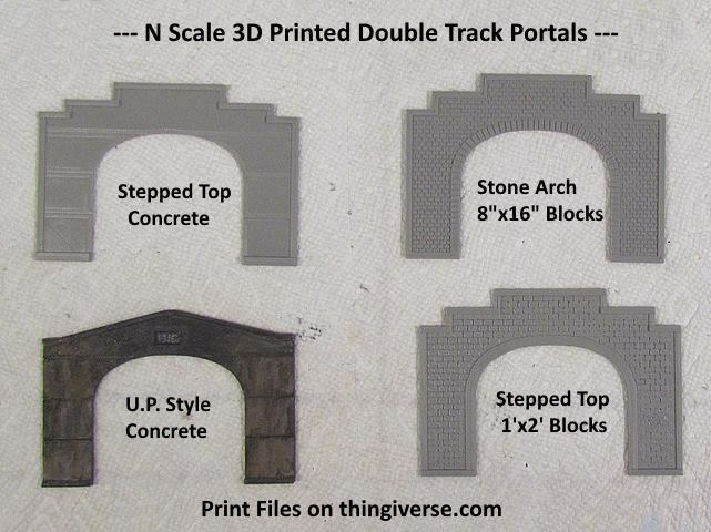 Free 3D file N Scale UP Style Double Track Arch Stone Tunnel Portal ...