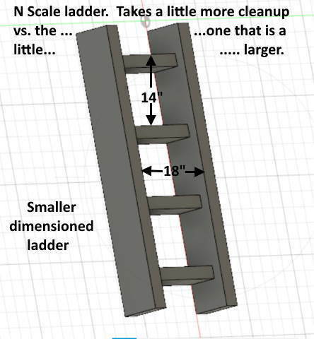 Free 3D file N Scale - Ladders in lengths from 4 feet to 18 feet tall ...