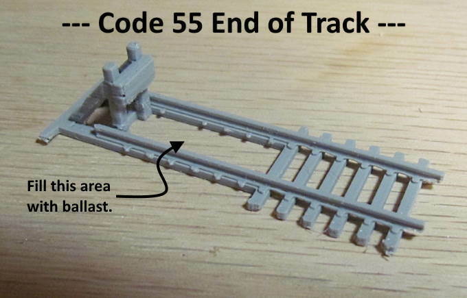 Free 3D file N Scale -- Code 55 End of Track Section.....・3D printable ...