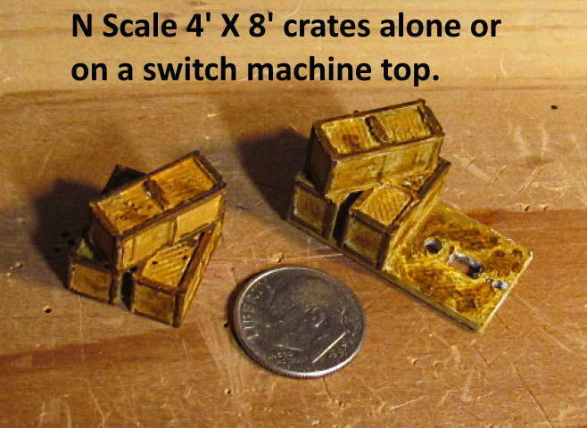 Free 3D file N Scale - 4 ft X 8 ft wooden crates, alone or for switch ...