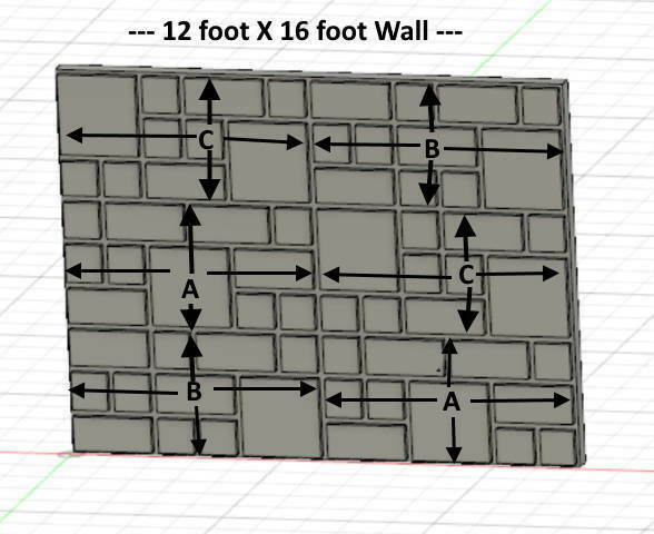 Free 3D file N Scale - 12 foot high stone walls in three different ...
