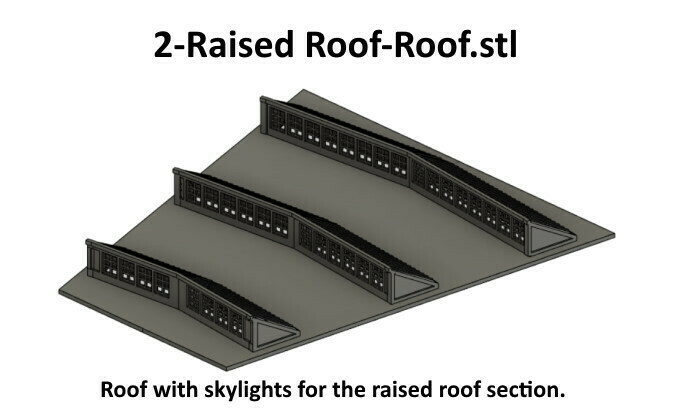 Archivo 3D gratis Escala N -- Sección de techo elevado para Roundhouse ...
